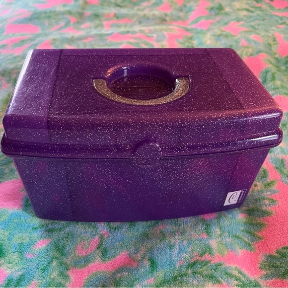 Caboodles | Other | Vintage Caboodles Makeup Case Mirror Purple Silver ...